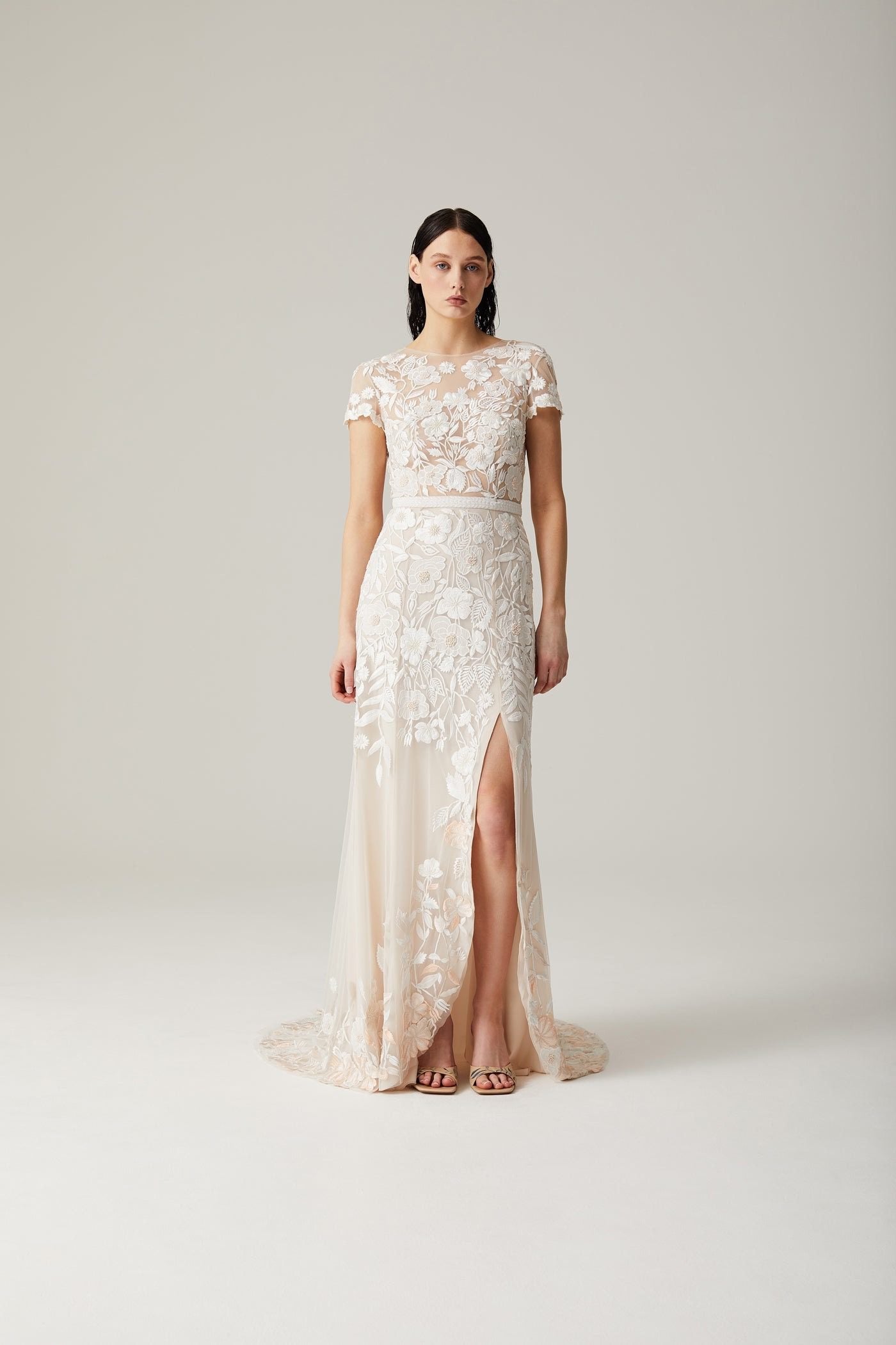 RTW Wild Rose Garden Gown With Open Back Detail in Seashell Blush ...